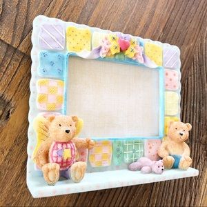 new york | Accents | Baby Teddy Bear Patchwork Picture Frame | Poshmark